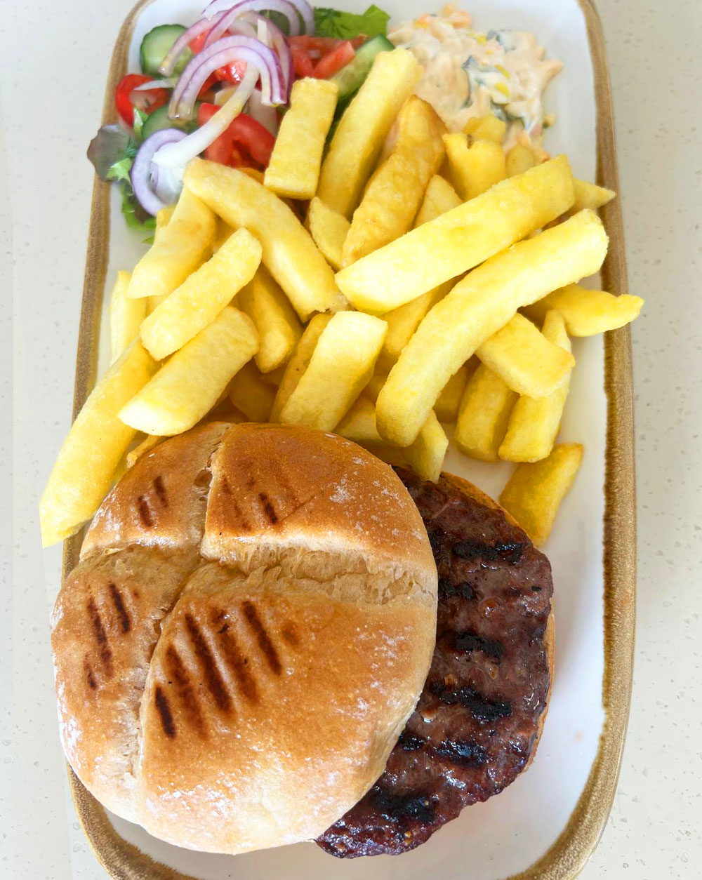Classic Beef Burger - Fish Dish Restaurant, Felixstowe